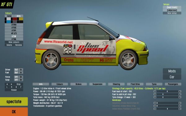 Garage Screen - LFS Manual